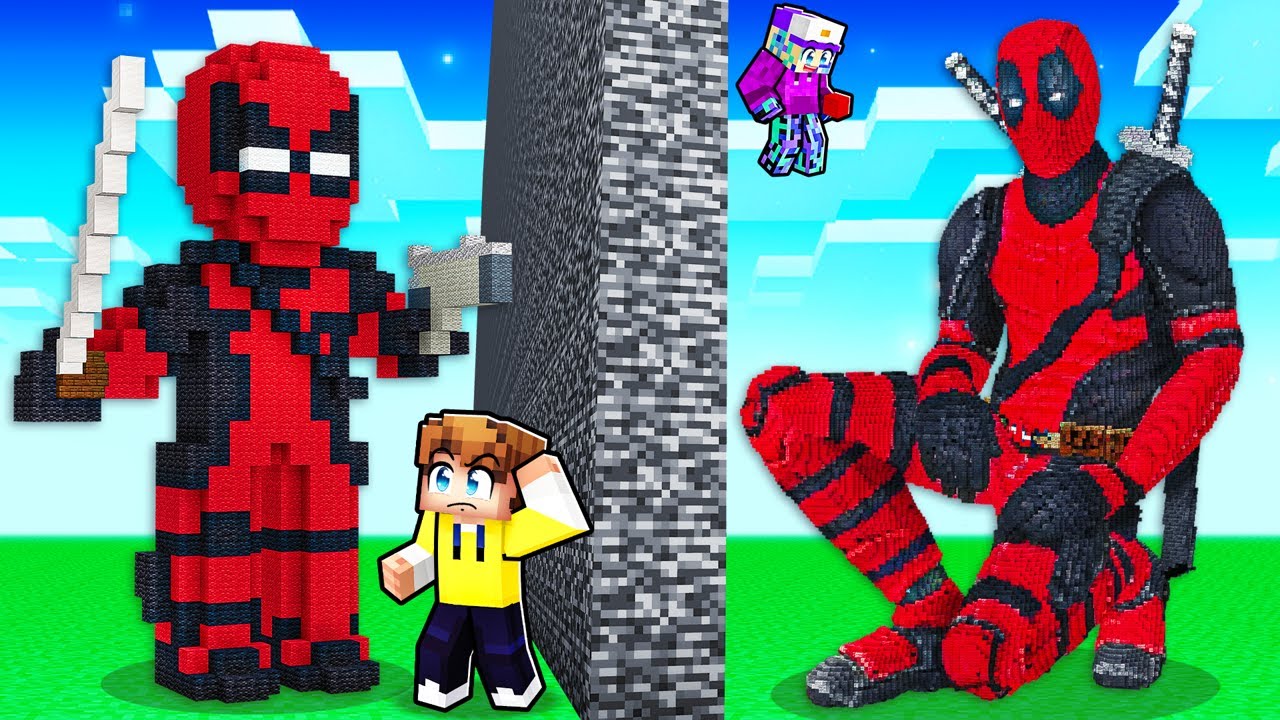 I Cheated With Deadpool In Minecraft Build Battle Youtube