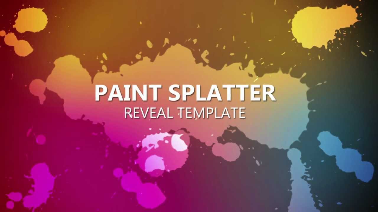Paint Splatter Reveal Slideshow After Effects Template Youtube