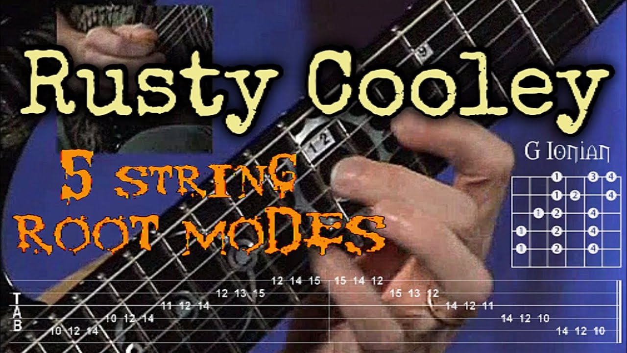 Rusty Cooley Guitar Lesson 5th String Root Modes G Major Key Youtube
