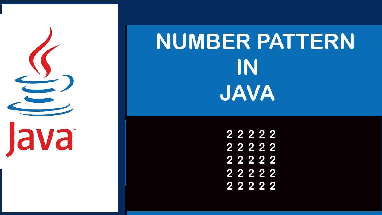 Number Pattern Program In Java Youtube