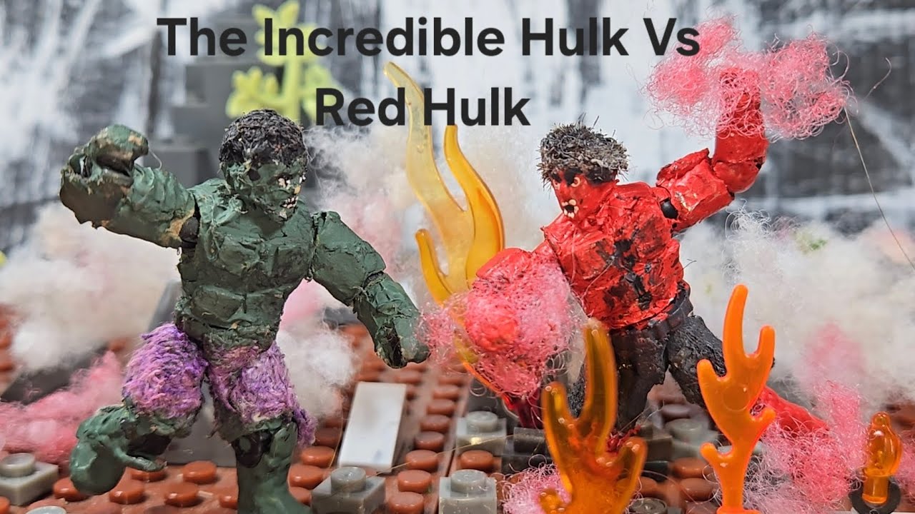 The Incredible Hulk Vs Red Hulk Epic Stop Motion Battle Shorts