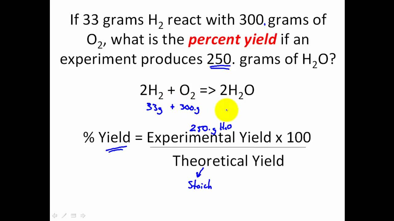 Percent Yield Problems