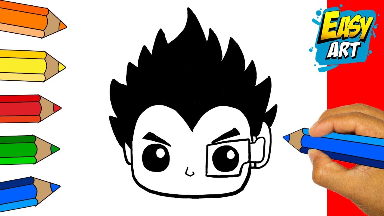 рџ ґ Como Dibujar A Vegeta Kawaii How To Draw And Colour For Kids Youtube