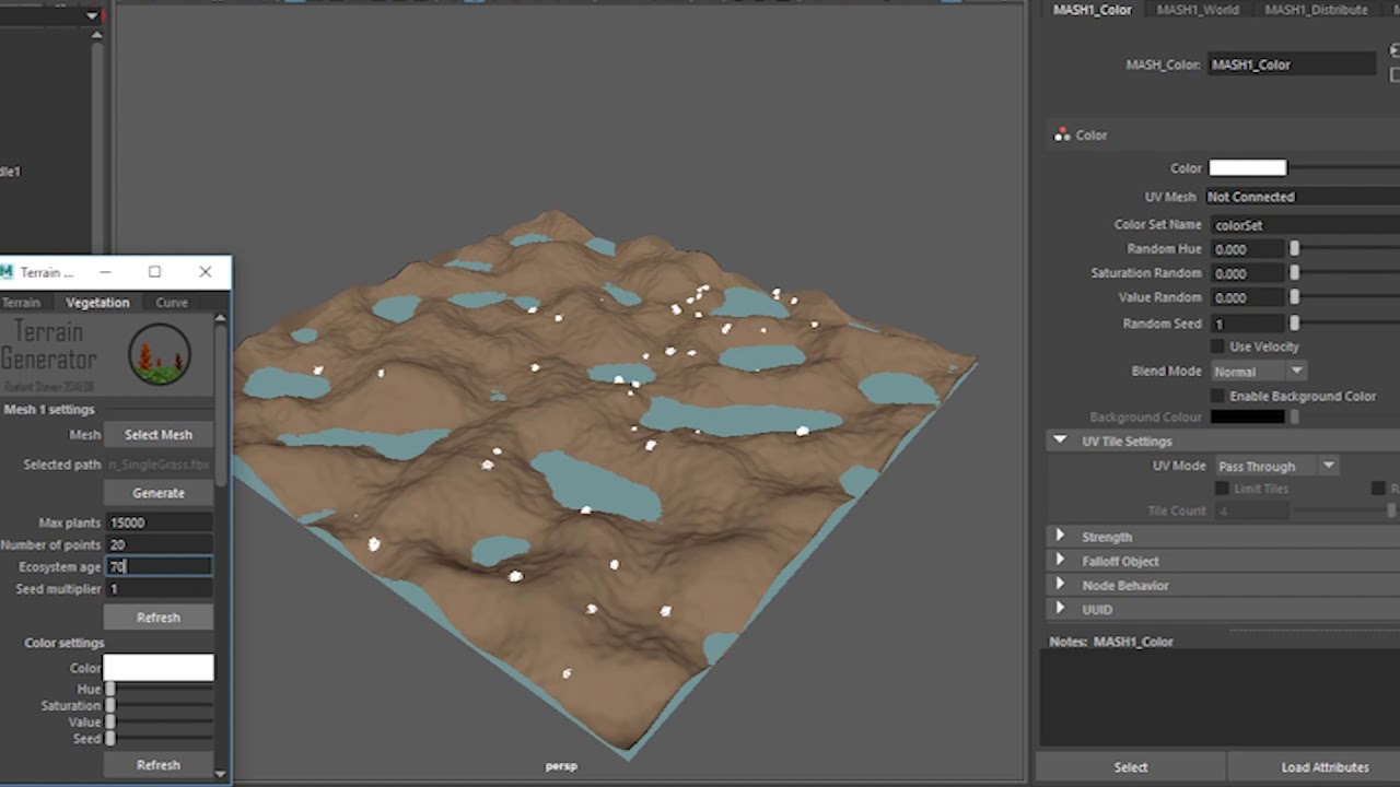 Terrain Generator Python Maya Mash Youtube