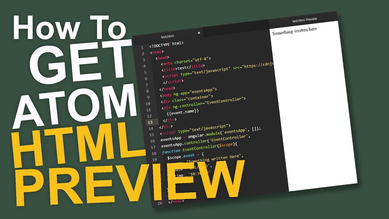 How To Get Live Html Preview In Atom Noobcode Youtube