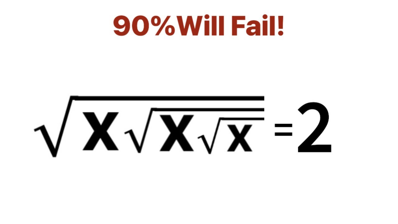 A Wonderful Radical Maths Problem Olympiad Mathematics Youtube