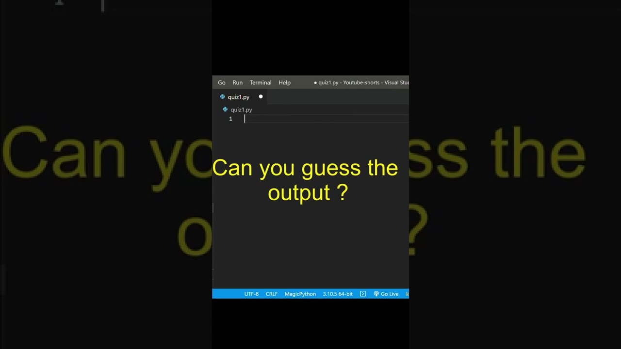 Can You Answer This Simple Python Question Python Shorts Youtube