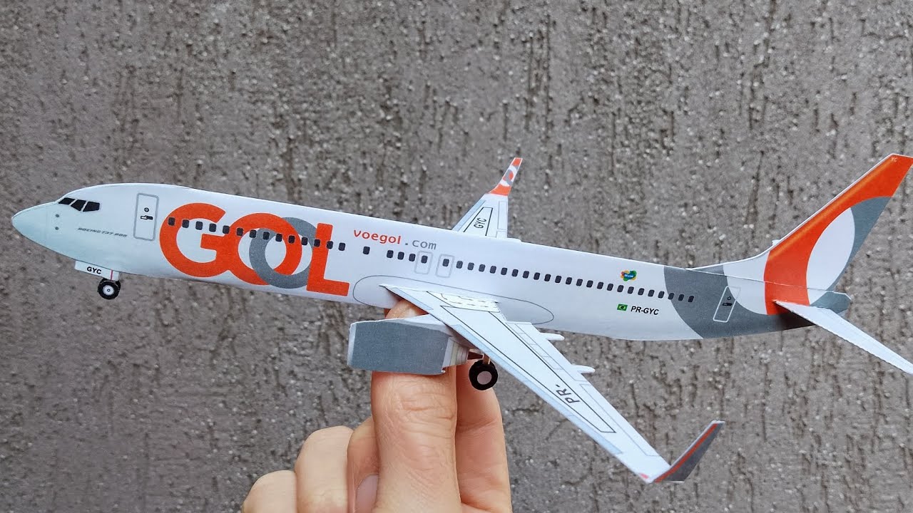 Boeing 737 800 Gol 2d Papercraft Novo Modelo Tutorial Youtube