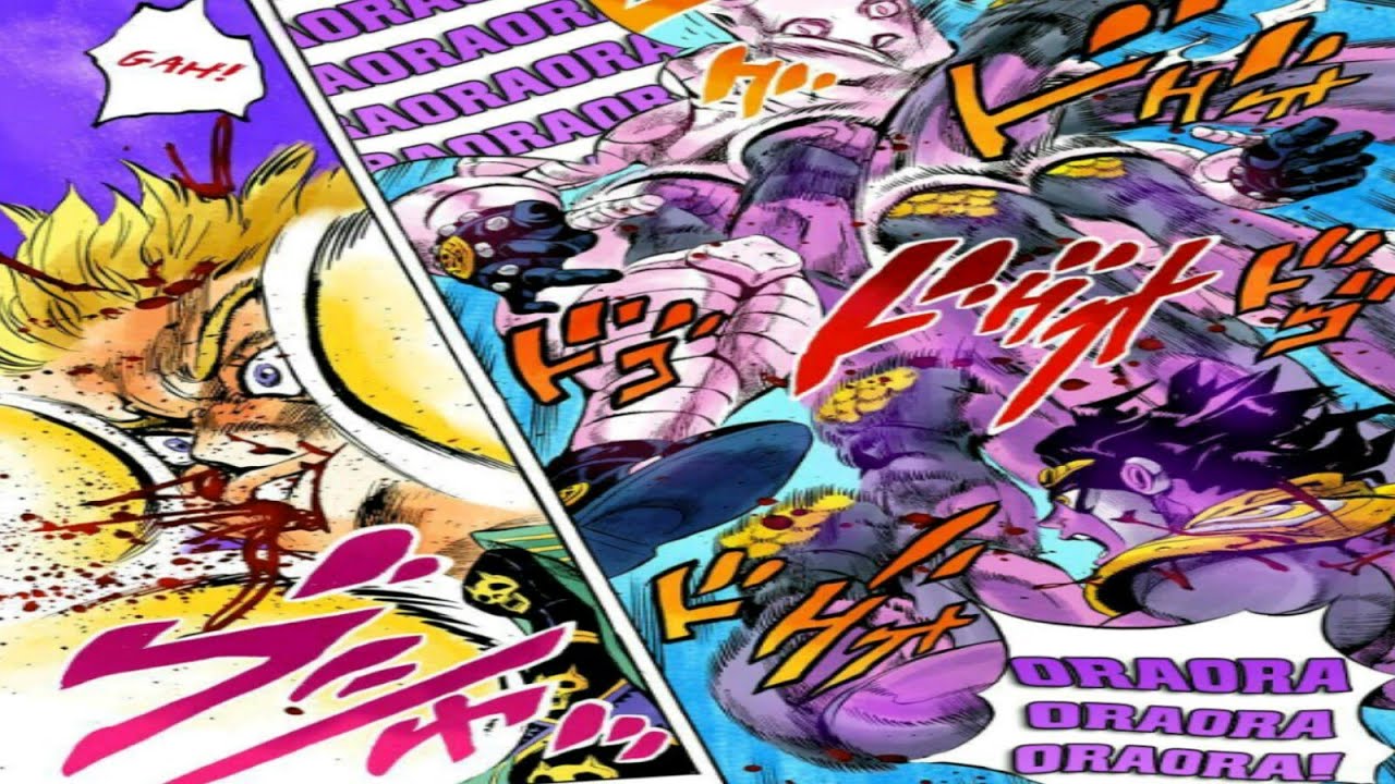 Jotaro Beats Down Kira Yoshikage Manga Version Diamond Is