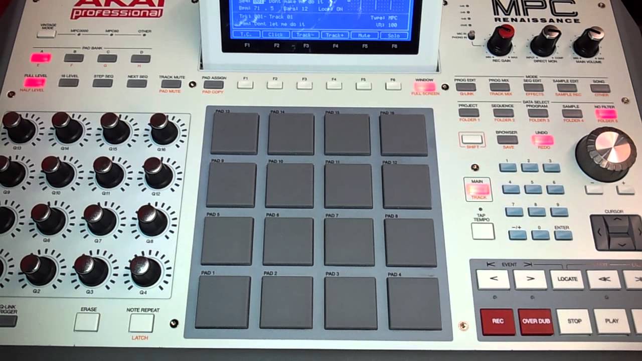 Mpc Renaissance At Itec Audio Studios Youtube