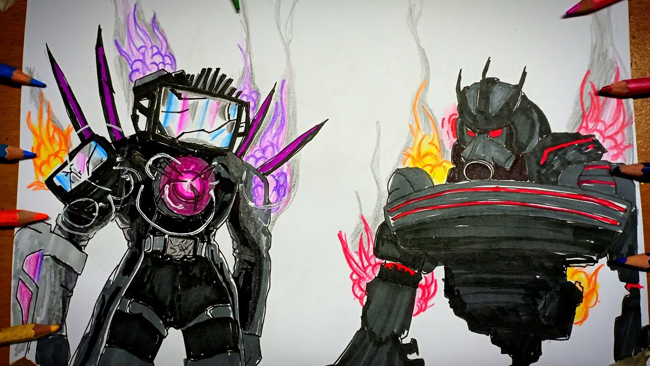 How To Draw Titan Tv Man Vs Juggernaut Astro Toilet Ep 77 Part 3 Youtube