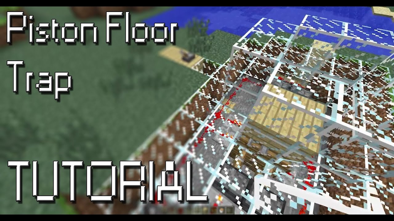 Minecraft Tutorials Piston Floor Trap By Azzla Youtube