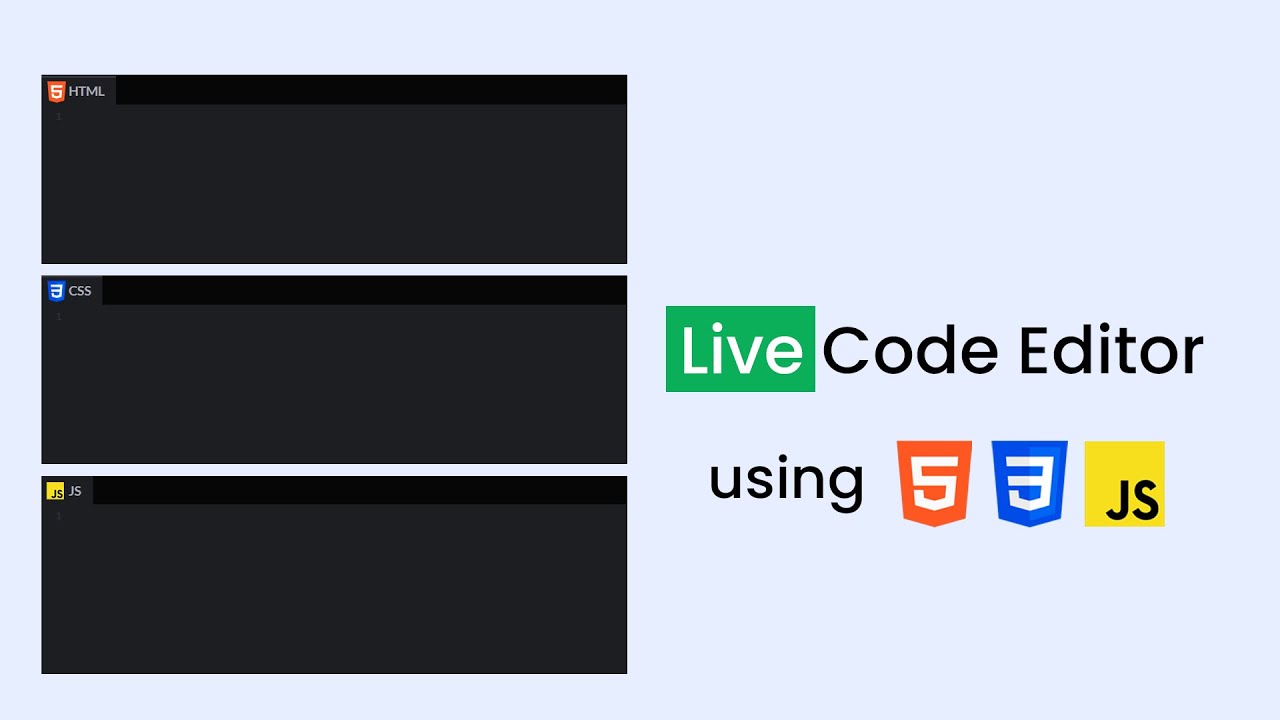 How To Make Live Code Editor Using Html Css And Javascript Online