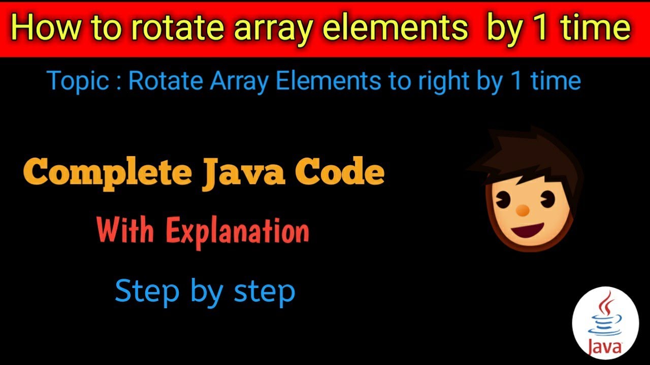 How To Rotate Array Elements Towards Right Side By 1 Position How To