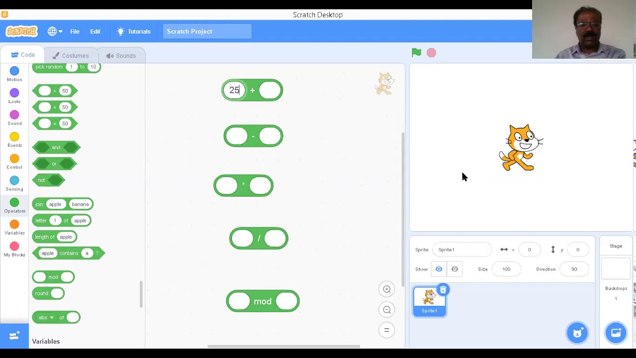 Scratch Programming Arithmetic Operator Youtube
