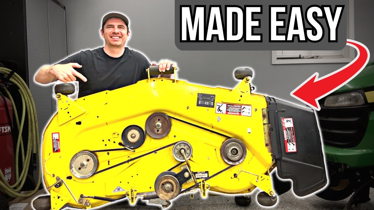 John Deere Mower Deck Removal The Easy Way Youtube