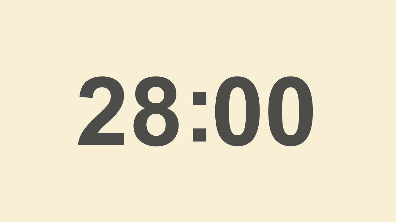 28 Minute Timer Countdown Youtube