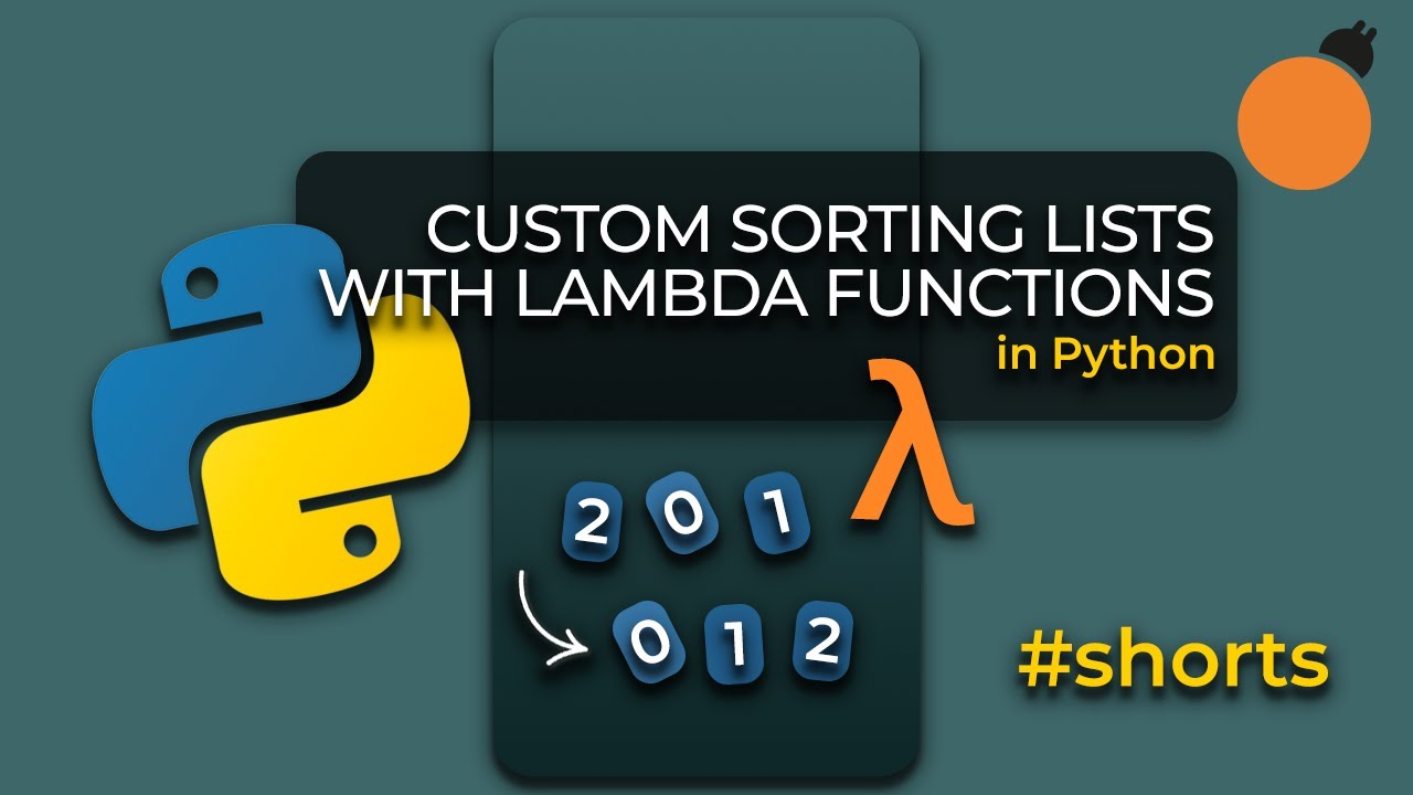 Custom Sorting With Lambda Functions In Python рџђќ Shorts Youtube