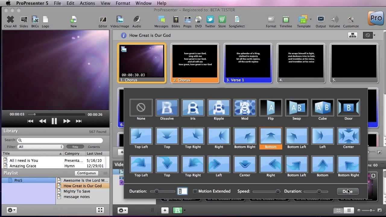 Propresenter 5 Transitions Youtube