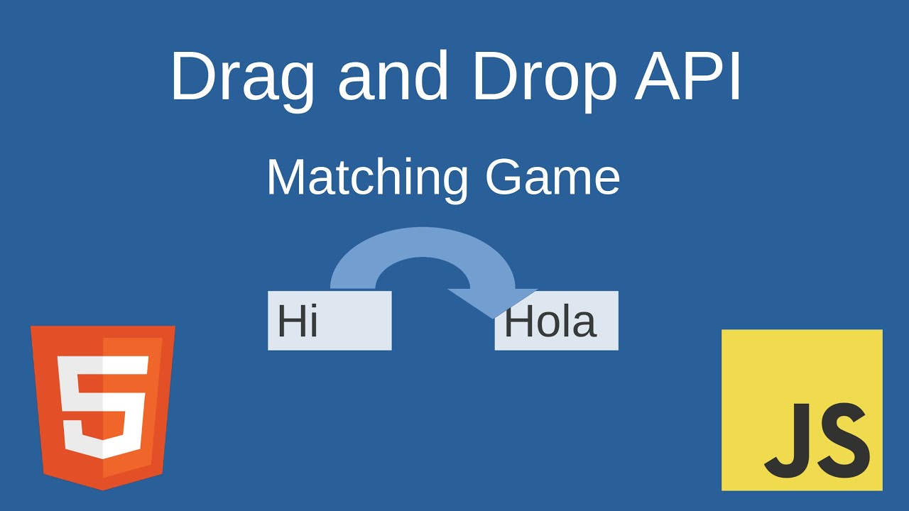 Drag And Drop Api Matching Game With Html Css And Js Youtube