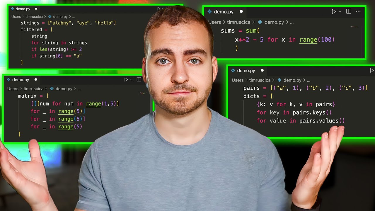 10 Python Comprehensions You Should Be Using Youtube