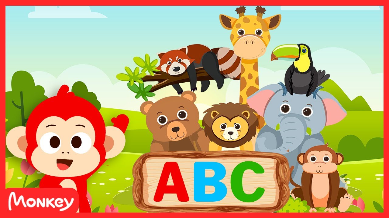 Alphabet Animals ёяжбёяр ёярш Abc Animals Song For Kids Monkey Junior Play