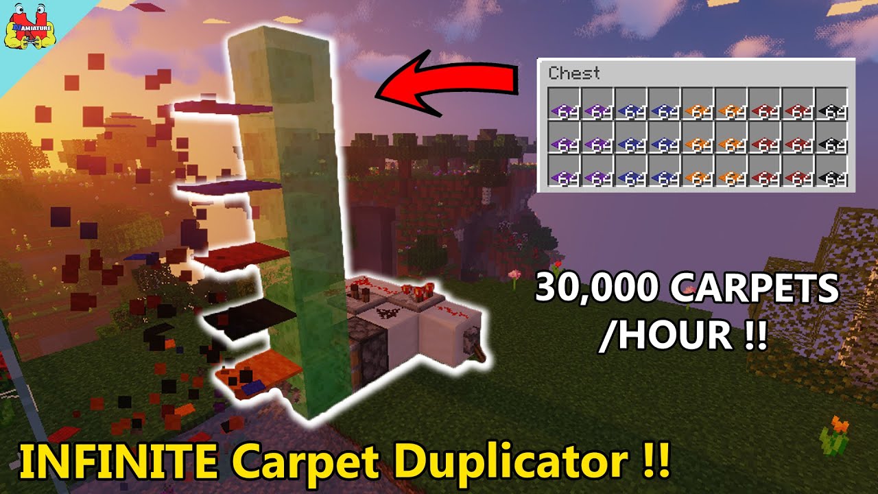 Easy Carpet Duplication Tutorial Infinite Fuel Minecraft 1 15 16 Glitch You