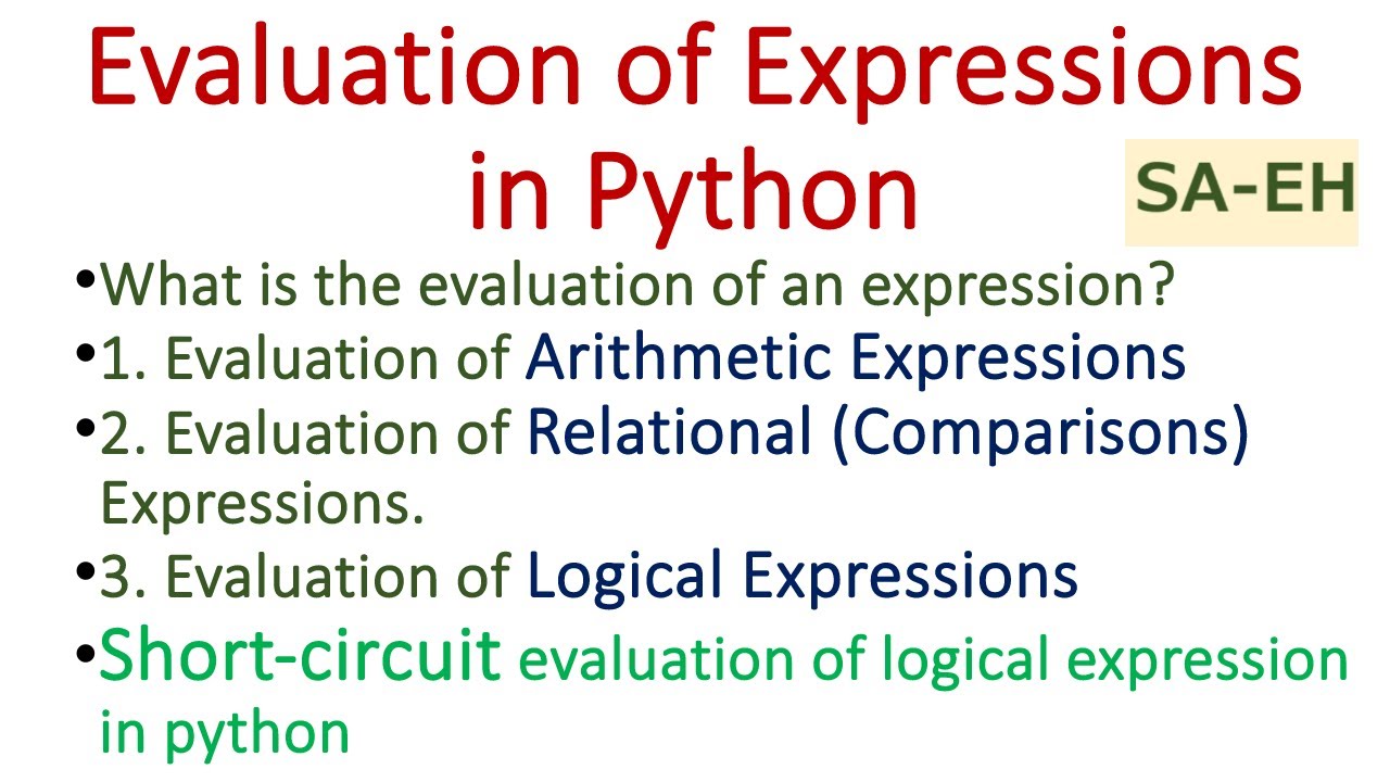 Evaluation Of Expressions In Python Cbse Short Circuit Technique In