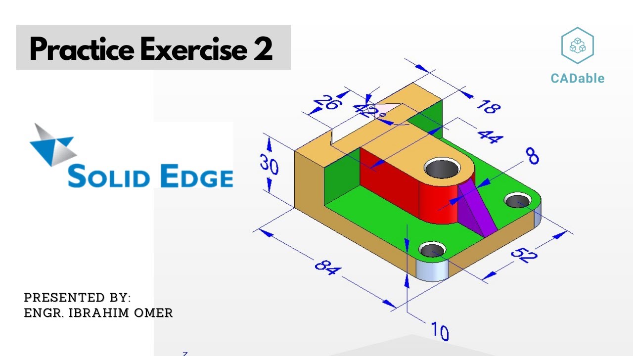 Solid Edge Tutorial For Beginners Solid Edge V20 Tutorial Solid