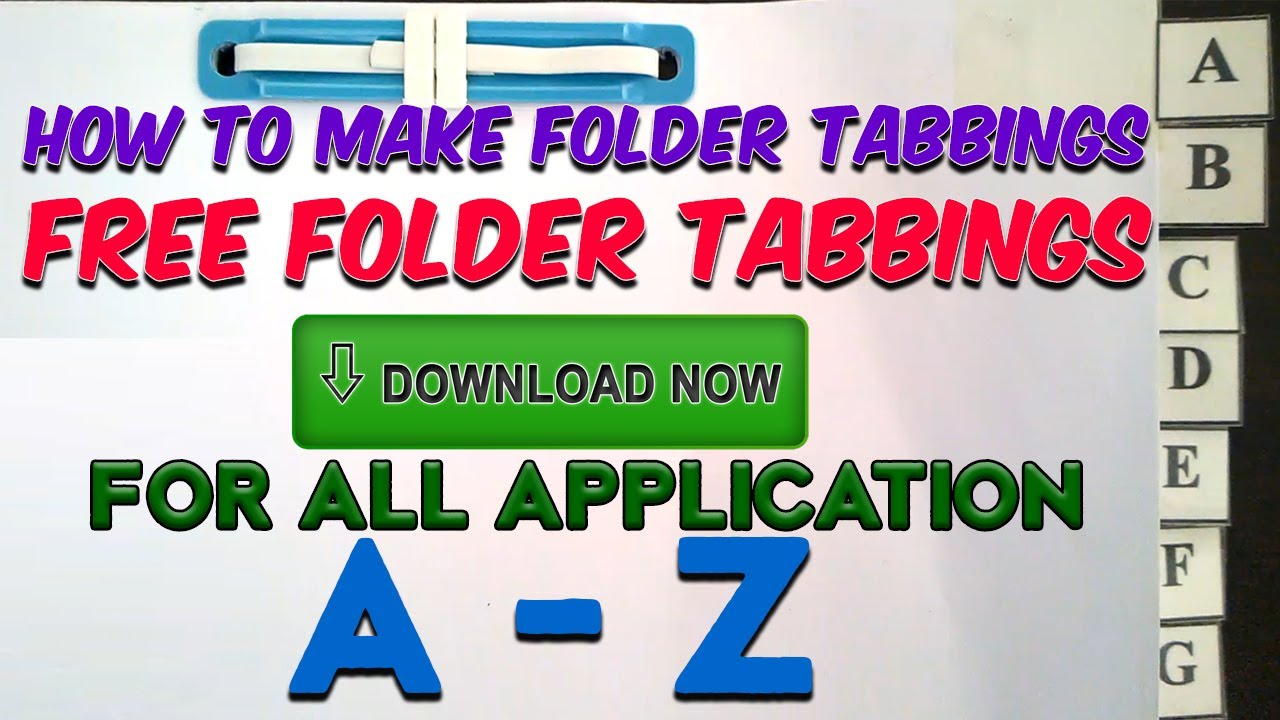 рџ ўhow To Make Folder Tabbings With Free Tabbing Printable Template For