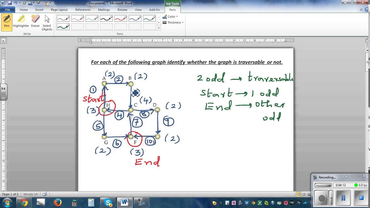 Finding Traversability Of A Network Or Graph Youtube