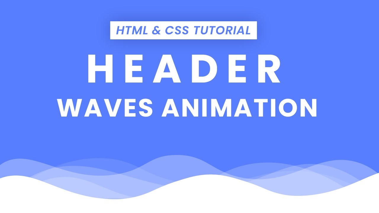 Header With Waves Animation Html Css Tutorial Youtube