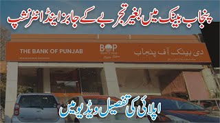 Punjab Bank Job Online Apply 2024 The Bank Of Punjab Careers 2024 ...