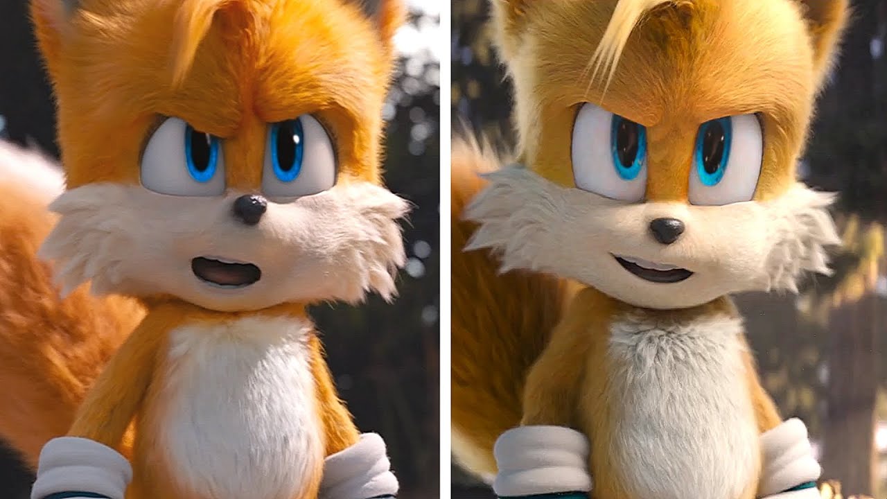 Sonic Movie 2 Old Design Vs New Design Tails Youtube