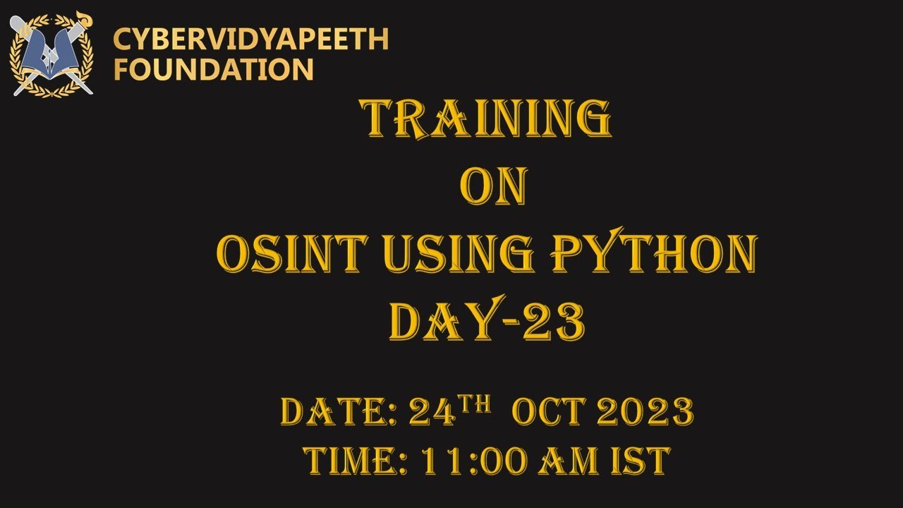 Osint Using Python Day 24 Osint Core Youtube