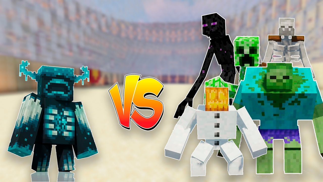 Warden Vs Minecraft Mutant Mobs Youtube