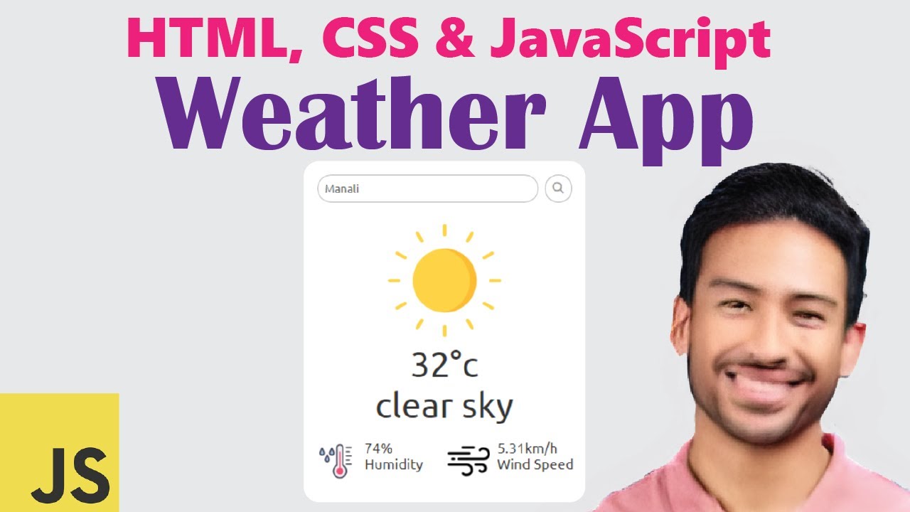 Weather App Using Html Css Javascript Part I Javascript Projects