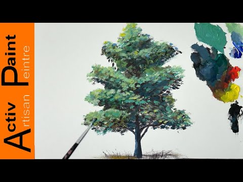 Art 009 How To Paint A Tree In Acrylic Art Of John Magne Lisondra