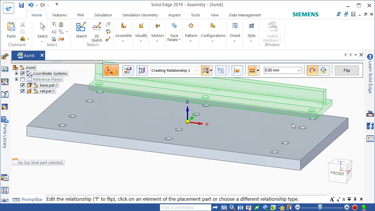 Basic Assembly Methods In Solid Edge Youtube