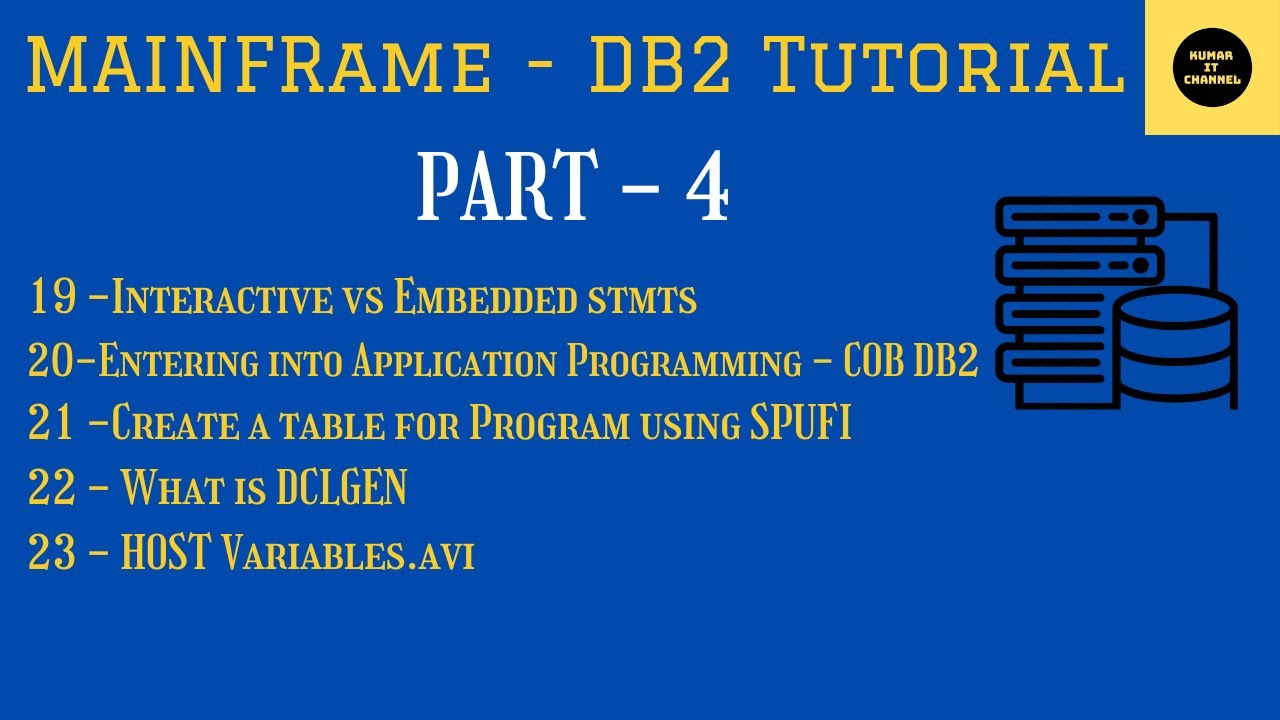 Mainframe Db2 Tutorial Part 4 Refresher Youtube