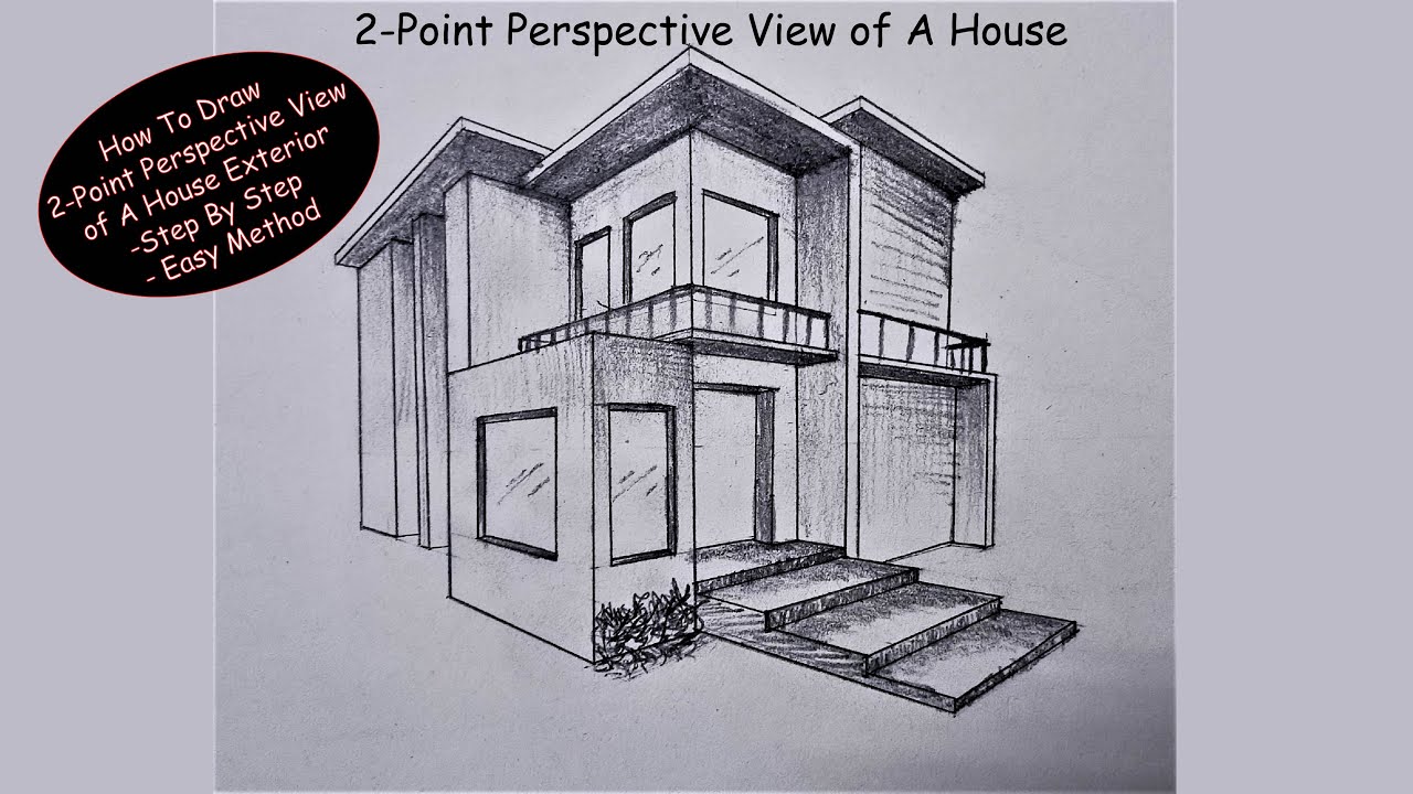 How To Draw Two Point Perspective House