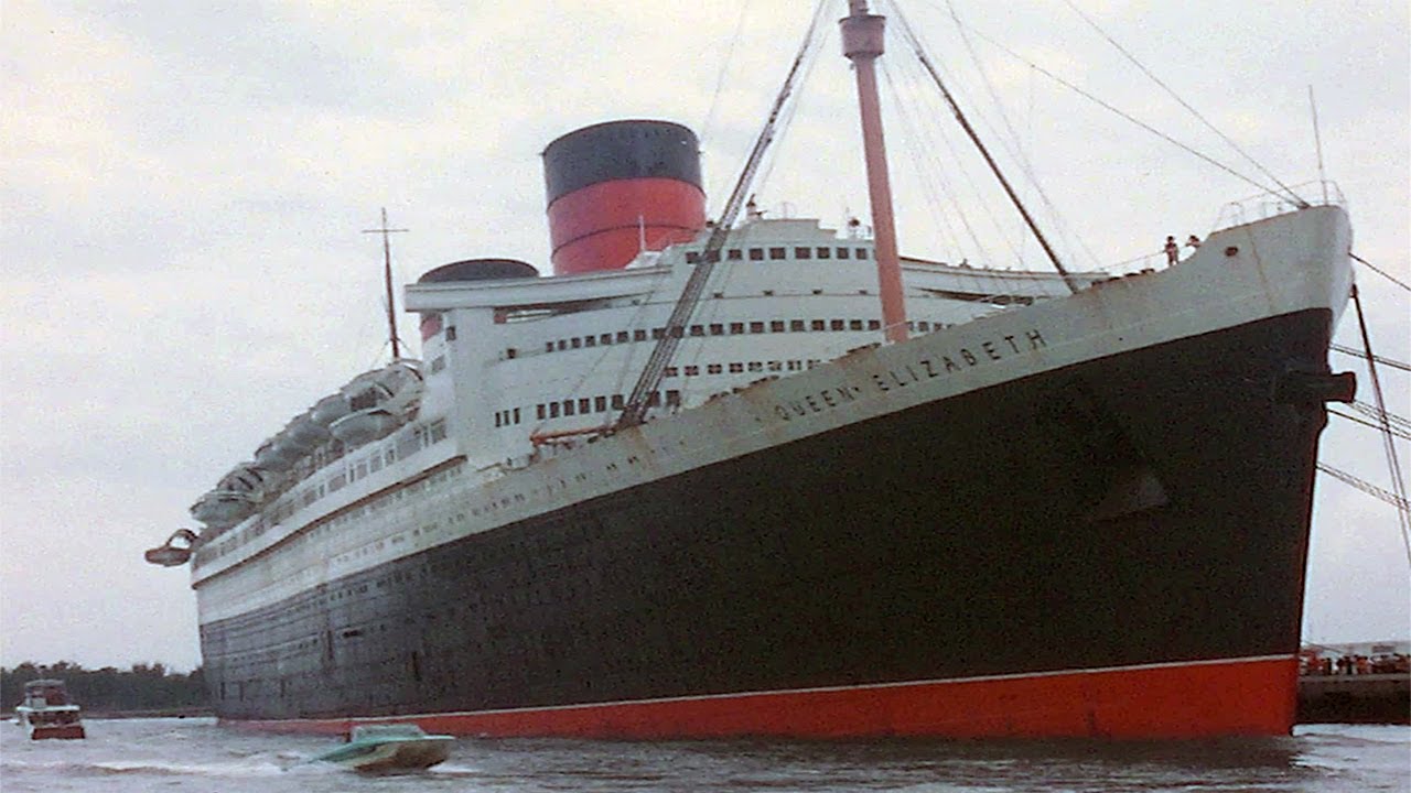 Rms Queen Elizabeth At Dock Port Everglades 1969 Youtube