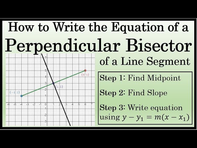 Perpendicular Bisector Formula Equation Of A Perpendicular Bisector