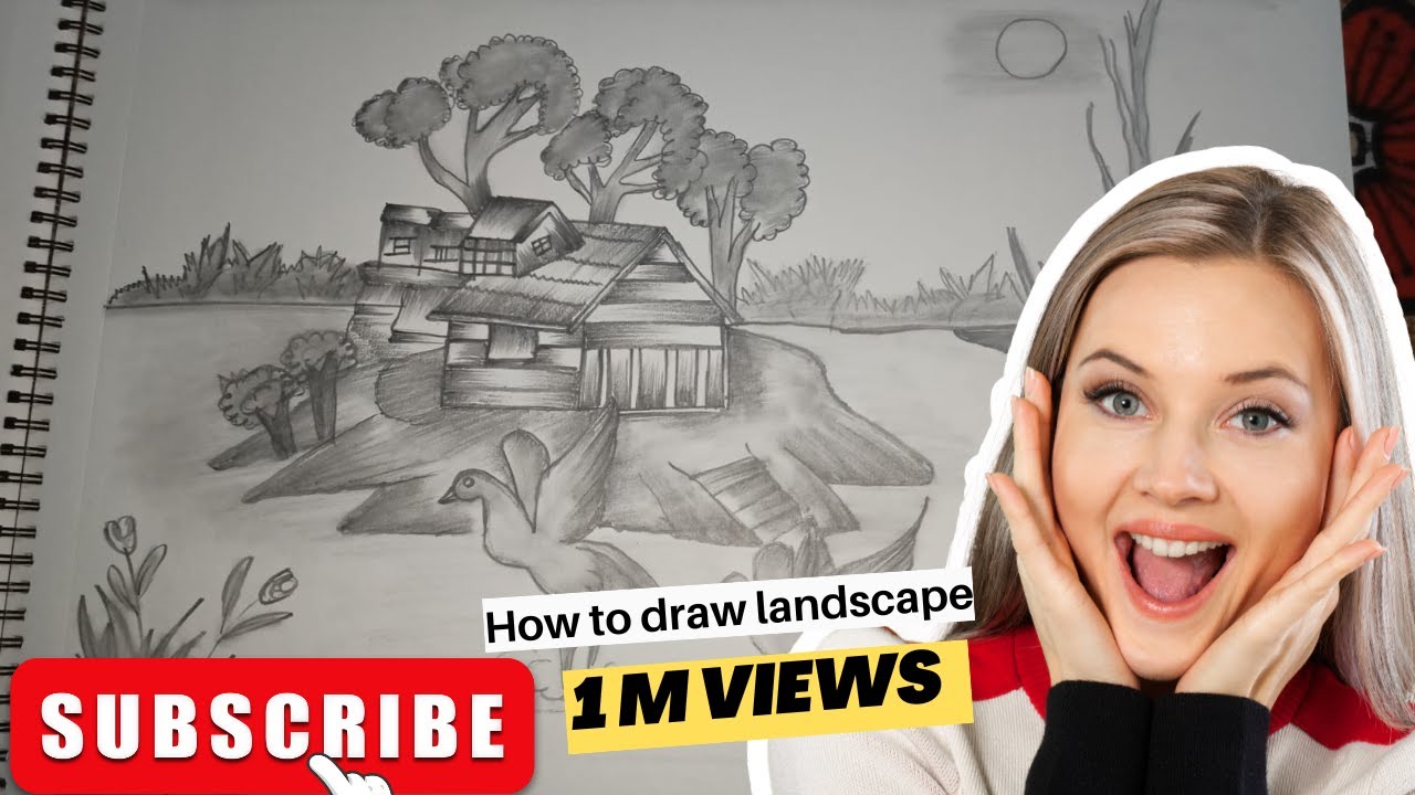 How To Draw Landscape Youtube