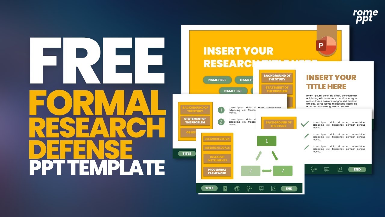 Free Formal Research Defense Ppt Template By Rome Youtube