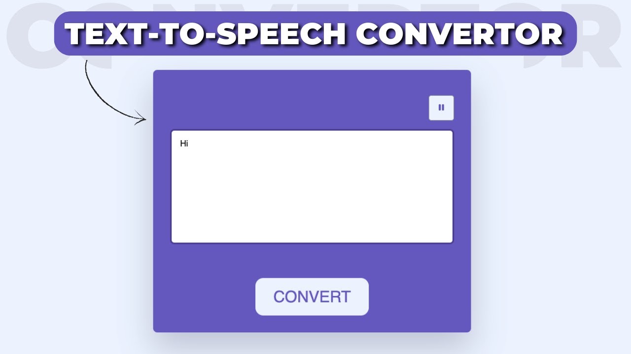 Text To Speech Convertor Using Only Javascript Youtube