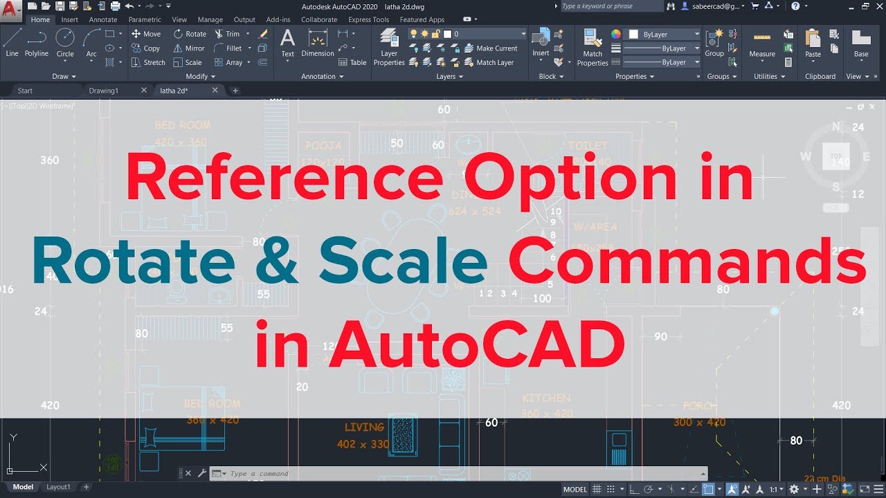 Reference Option In Rotate And Scale Commands In Autocad Autocad
