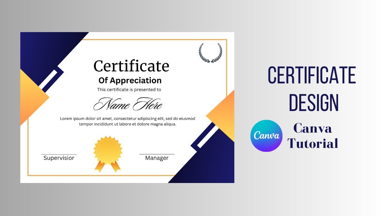 How To Create Certificate Design In Canva Canva Tutorial Youtube