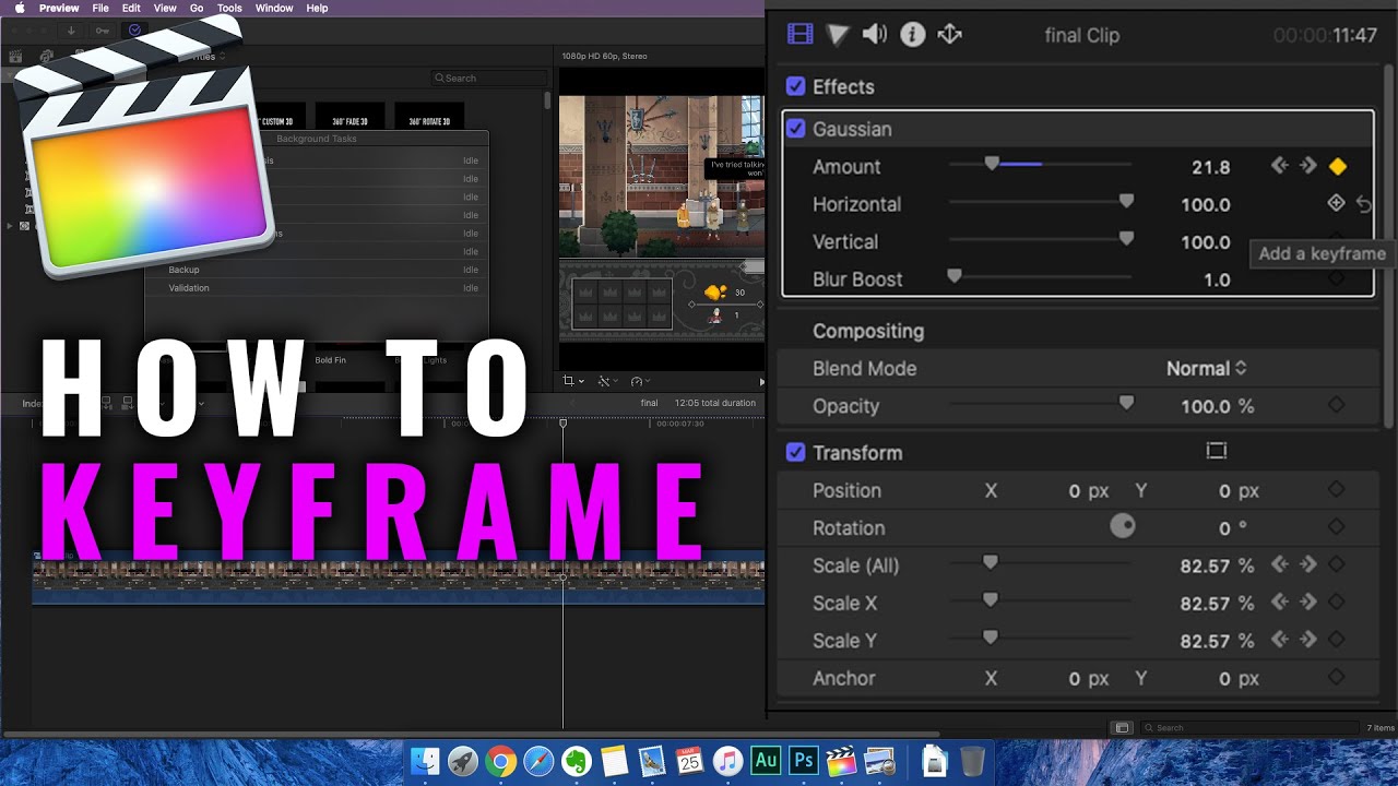 How To Use Keyframes In Final Cut Pro X Youtube
