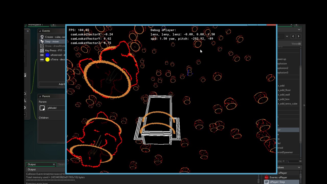 Gamemaker Studio2 3d Asteroids Wip 2 Collision Detection Youtube